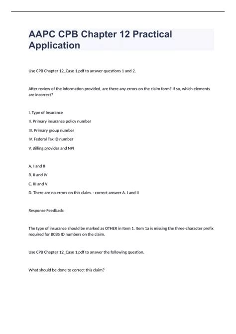 Aapc Cpb Chapter 12 Practical Application Exam Questions And Answers Aapc Cpb Stuvia Us