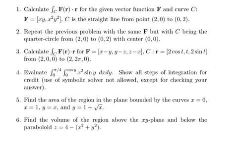 Solved Calculate CF R R For The Given Vector Function F Chegg