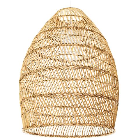 Lampe Suspendue Style Boho Bali En Rotin Naturel 50cm Tuyen Bois