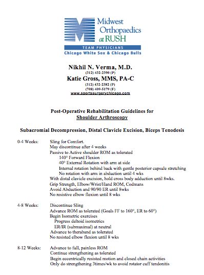 Biceps Tenodesis Shoulder Surgeon Chicago Westchester Hinsdale Il Nikhil Verma Md
