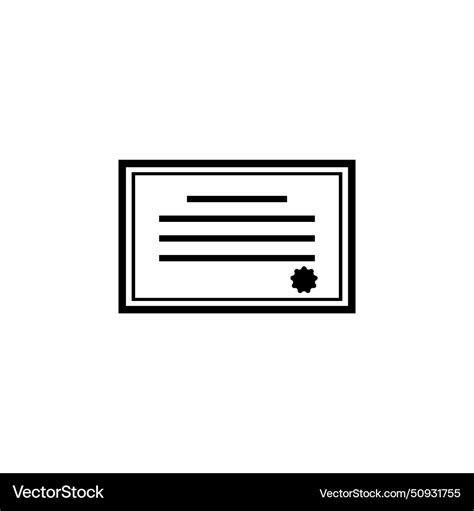Certificate Flat Icon Royalty Free Vector Image