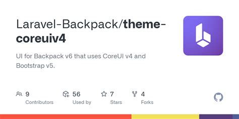 Github Laravel Backpacktheme Coreuiv4 Ui For Backpack V6 That Uses