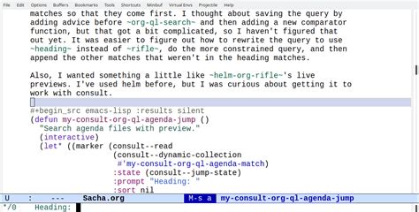 Using Consult And Org Ql To Search My Org Mode Agenda Files And Sort