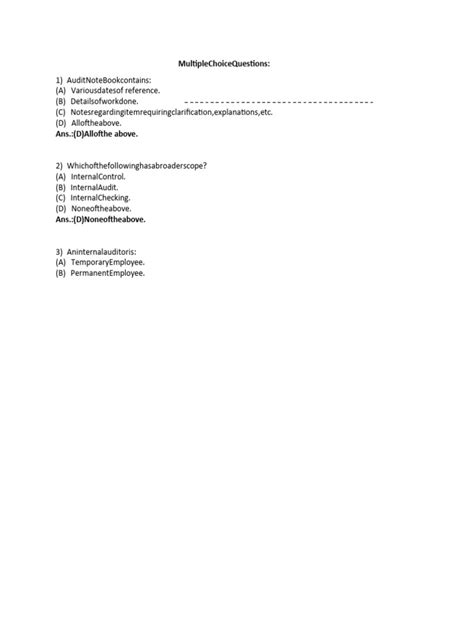 Auditing One Marks Pdf Audit Financial Audit