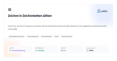 Zeichen In Zeichenketten Zählen Labex