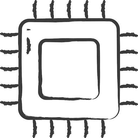Premium Vector Cpu Hand Drawn Vector Illustration