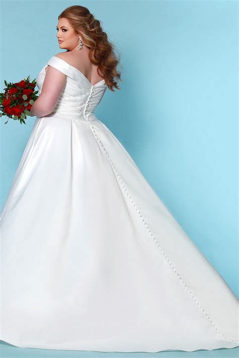 Ivory Sydneys Closet Sc5257 Long Off Shoulder Wedding Dress For 64799