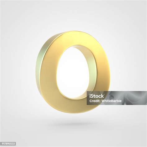 3d 렌더링 황금 편지 O 대문자 흰색 배경에 고립 0명에 대한 스톡 사진 및 기타 이미지 0명 3차원 형태 그림자 Istock
