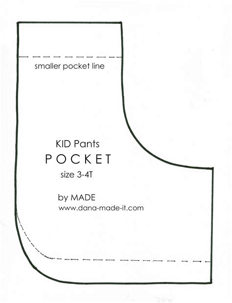 Printable Pocket Pattern Template