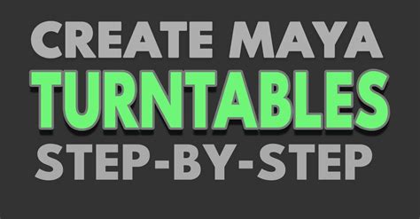 Artstation How To Render Turntables In Maya Free Tutorial