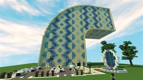 Curved Apartments And Office Minecraft Map