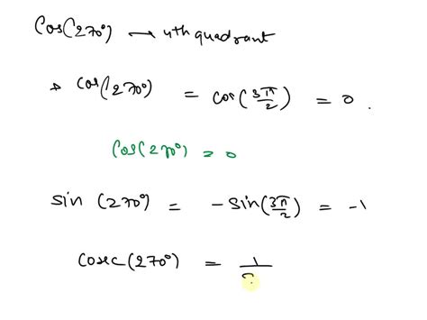 solved use the unit circle to find the value of each trigonometric