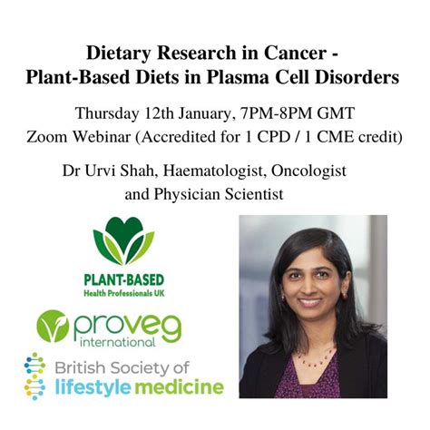 Dietary Research In Cancer Plant Based Diets In Plasma Cell Disorders
