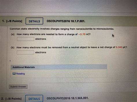 Solved 1 [ 8 Points Details Oscolphys2016 18 1 P 001