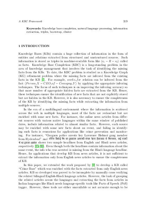 Clustering And Bootstrapping Based Framework For News Knowledge Base