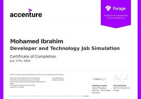 Mohamed Ibrahim On Linkedin Accenture Jobsimulation Techskills Softwaredevelopment