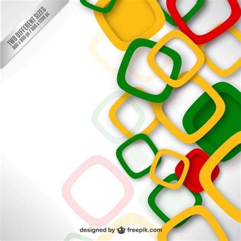 Free Vector Background With Colorful Squares