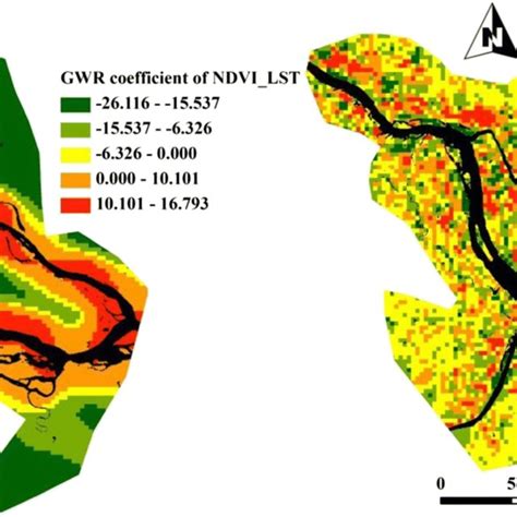 Gwr Coefficient Left Residual Of Ibi Right Against Lsm Download