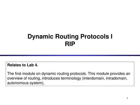 Ppt Dynamic Routing Protocols I Rip Powerpoint Presentation Free