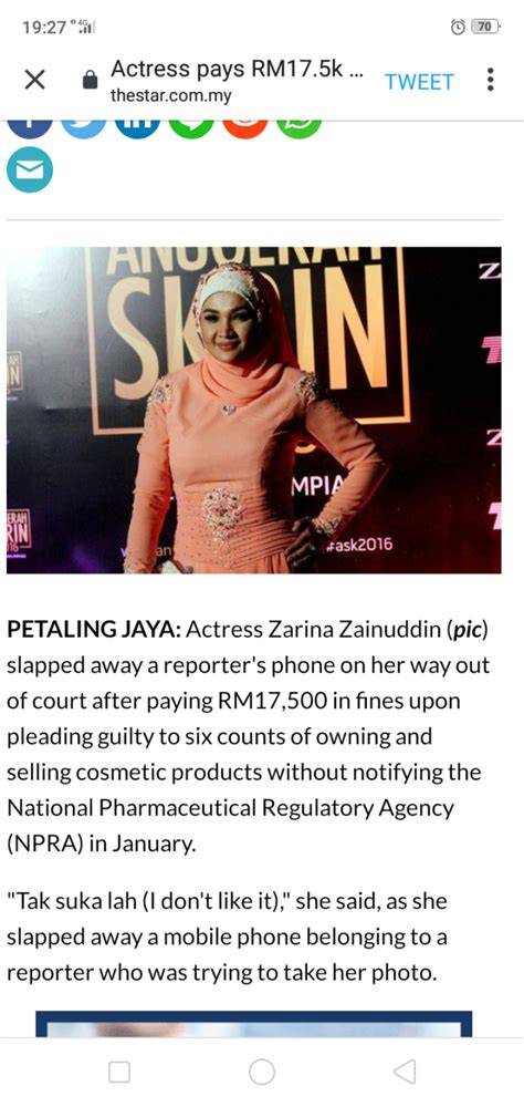 Zarina Zainuddin… Weehingthong