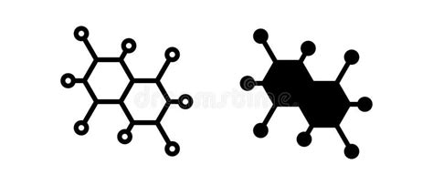 Molecule Vector Icon Set Chemistry Formula Symbol Stock Vector