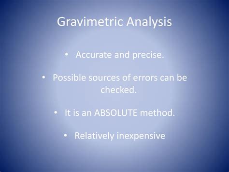 PPT GRAVIMETRIC ANALYSIS PowerPoint Presentation Free Download ID