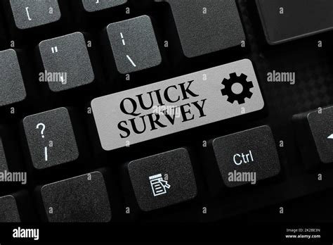 Text Showing Inspiration Quick Survey Word Written On The Research