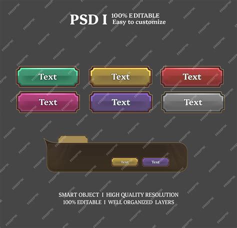 Premium Psd Game Ui Kit 2d Game Ui User Interface Casual Game Ui Ui