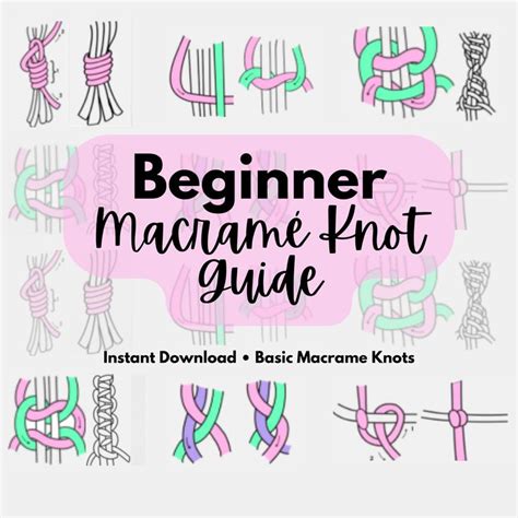 How To Macrame Knot Guide Learn Knotting Basics Step By Step Macrame Guide For Beginners