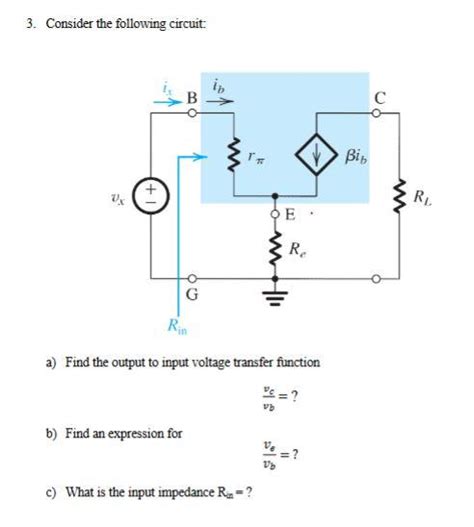 Solved 3 Consider The Following Circuit A Find The Output