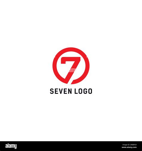 Seven Logo Design Seven Icon Vector Illustration Stock Vector Image