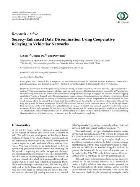 pdf secrecy enhanced data dissemination using cooperative relaying in