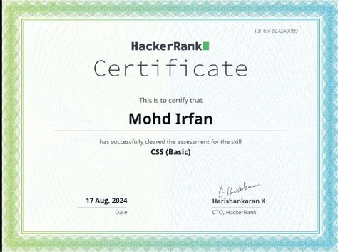 mohd irfan on linkedin i m happy to share that i ve obtained a new certification hackerrank…