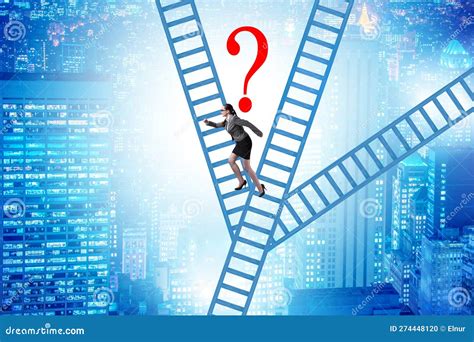 Different Career Path Concept With Businesswoman Stock Photo Image Of Employment Ambition