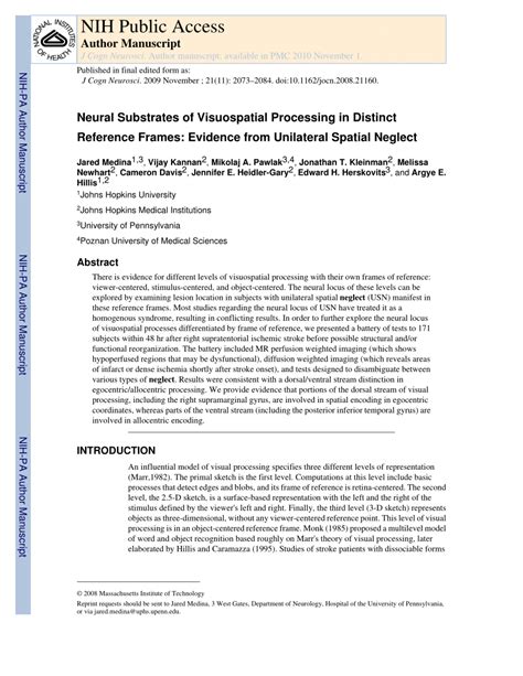 Pdf Neural Substrates Of Visuospatial Processing In Distinct Reference Frames Evidence From