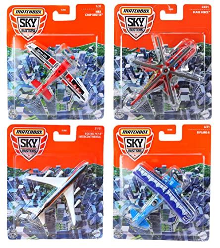 Toptoys2u Bargain Bundles Matchbox Sky Busters Diecast Models 4 Pack