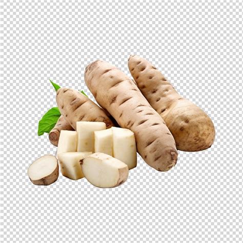 Cassava Isolated On A White Background Premium Ai Generated Psd