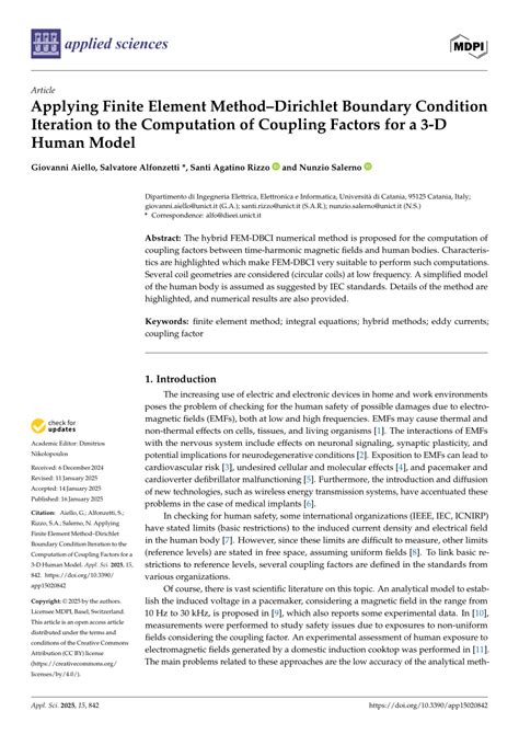 Pdf Applying Finite Element Methoddirichlet Boundary Condition
