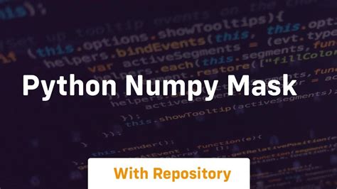 Python Numpy Mask Youtube
