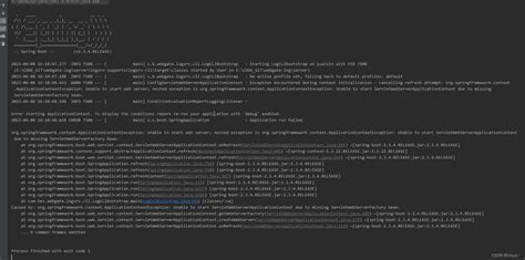 项目启动报错unable To Start Servletwebserverapplicationcontext Due To Missing Servletwebserverfactory