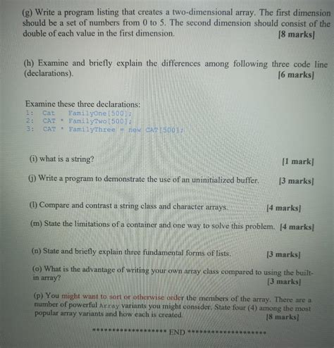Solved Assignment 5 Arrays A What Is An Array 2 Marks