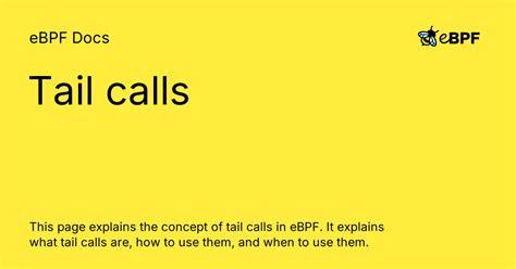 Tail Calls Ebpf Docs