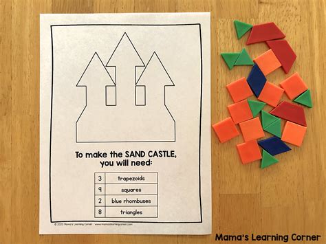 Summer Pattern Block Mats Mamas Learning Corner