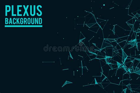 Digital Plexus Of Glowing Lines And Dots Futuristic Digital Background For Science And