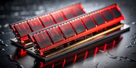 Dynamic Double Exposure Red Ram Modules Against Abstract Metal Hightech