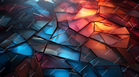 Premium Ai Image Dark And Colorful Geometric Abstract Background