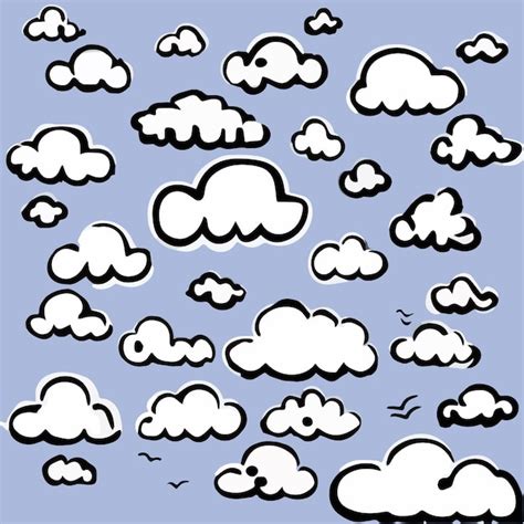 Premium Vector Set Of Cloud Icons In Trendy Flat Style Isolated On Background Cloud Symbol For