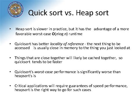 Comparing Algorithms Quick Sort Heap Sort Selection Sort