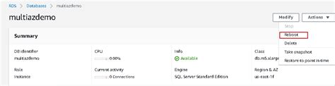 Multi Az Configuration For Aws Rds Sql Server