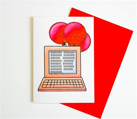 Happy Birthday Binary Birthday Card Hidden Message Card Etsy